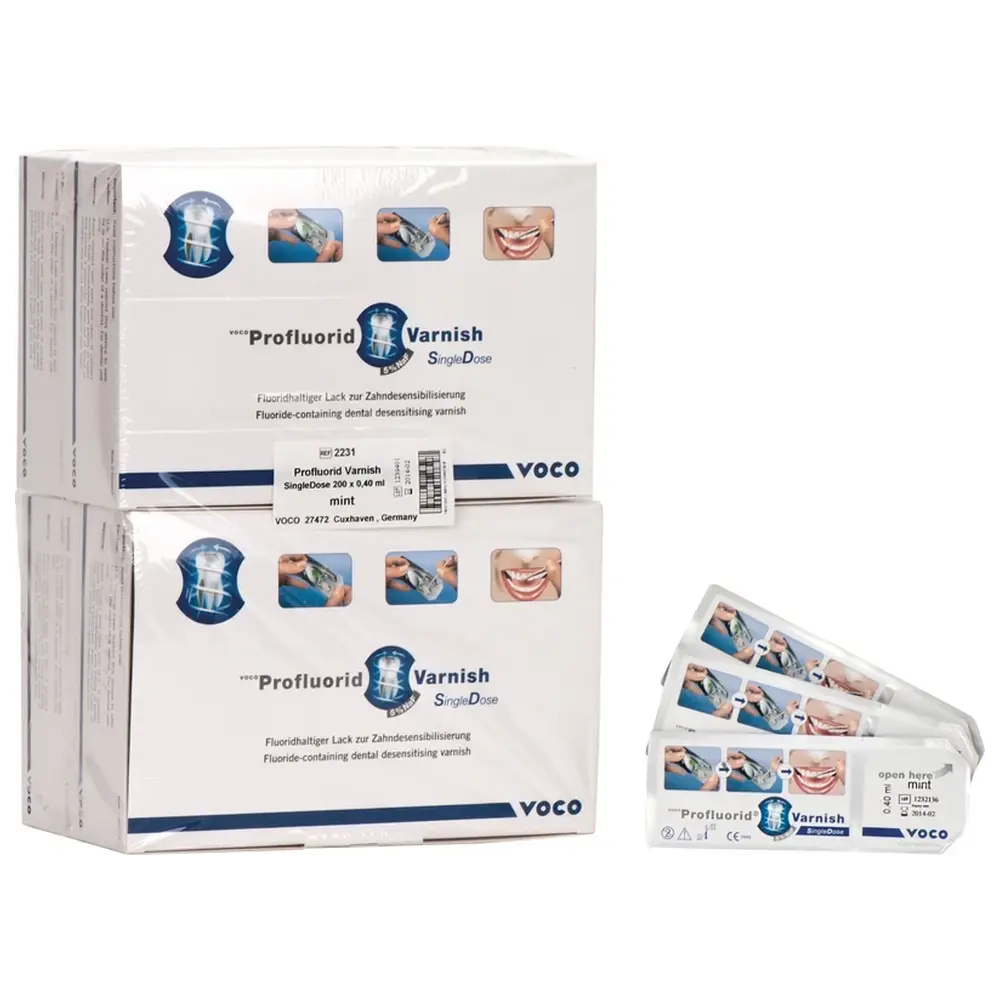 VOCO Profluorid® Varnish - Packung 200 x 0,4 ml Minze, Zubehör ...